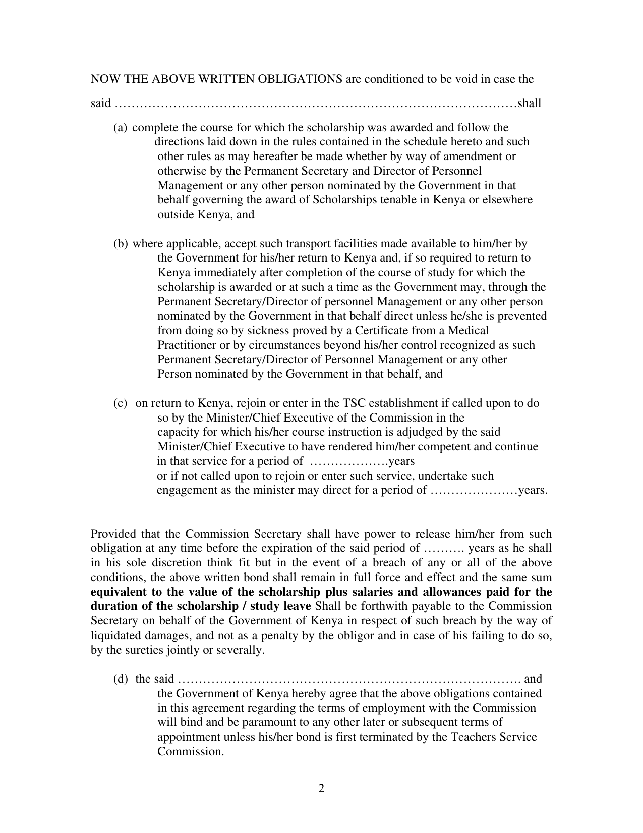 Download Bonding Form Teachers (tsc/hrm/sl/004) - SheriaHub Documents