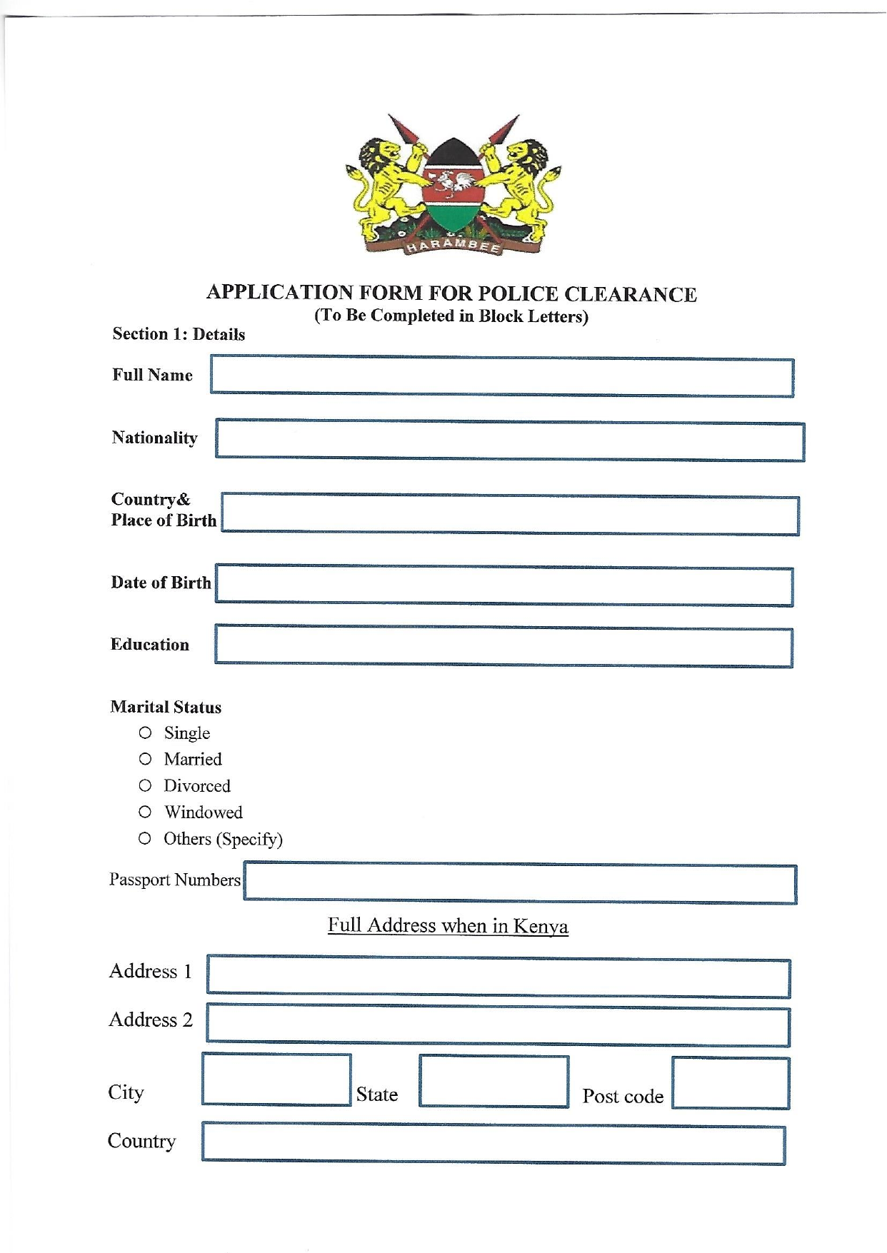 Download Certificate Of Police Clearance Application Form - SheriaHub ...