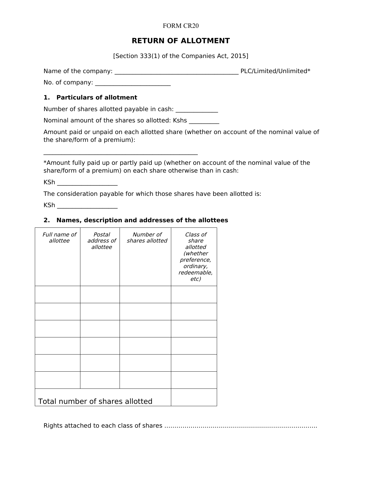 Download Return Of Allotment (cr-20) - SheriaHub Documents