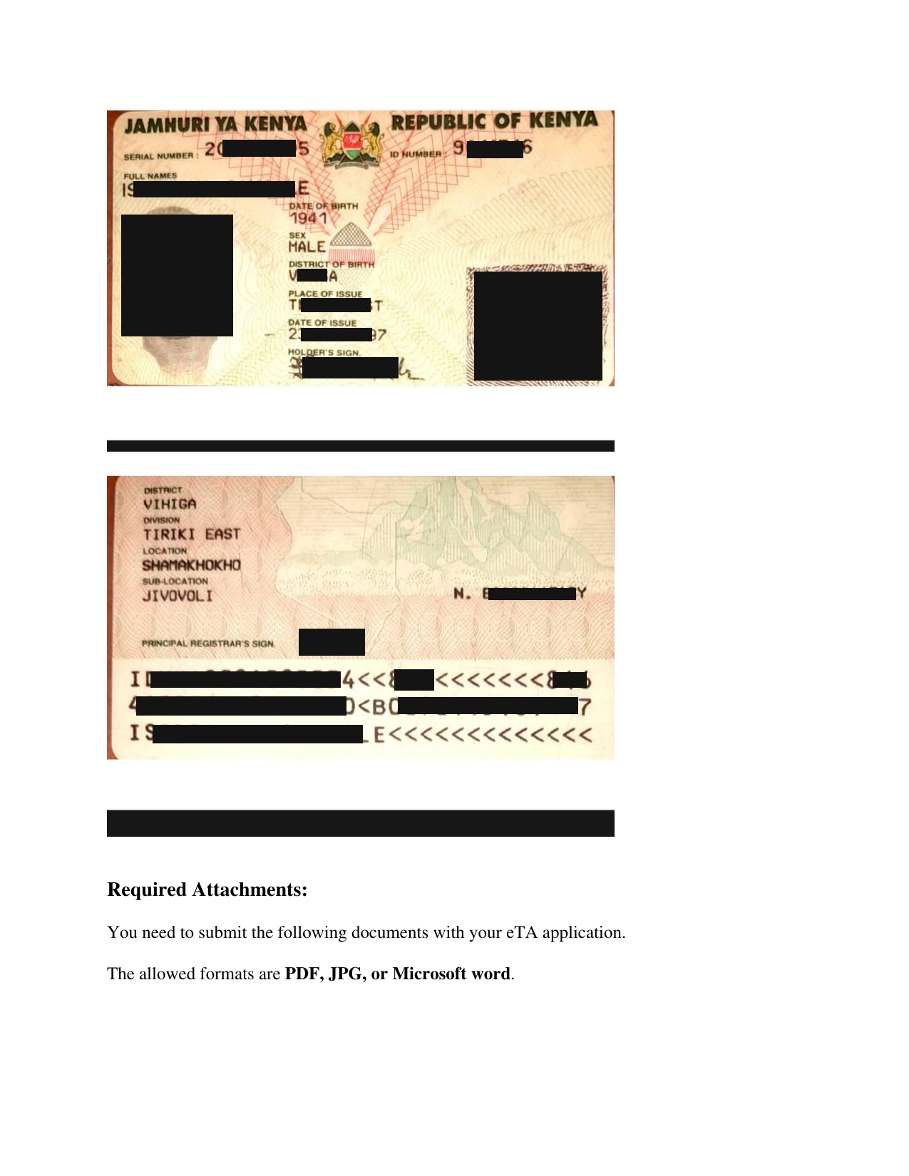 Download Eta Kenya Visa Application Requirements - SheriaHub Documents