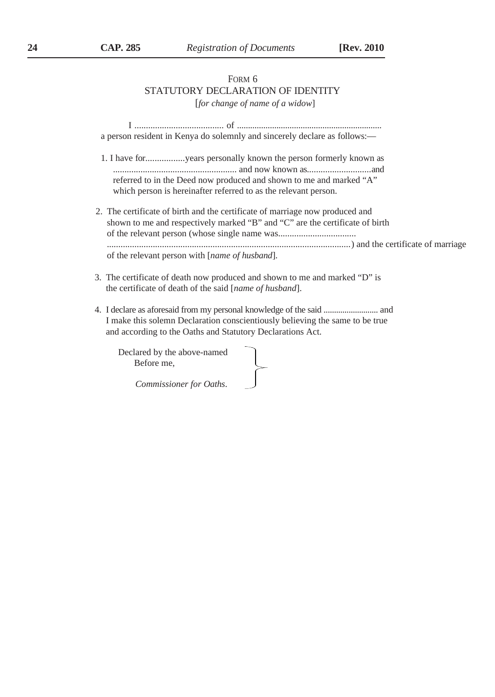 Download Deed Poll By A Widow (form 1 & 6) - SheriaHub Documents