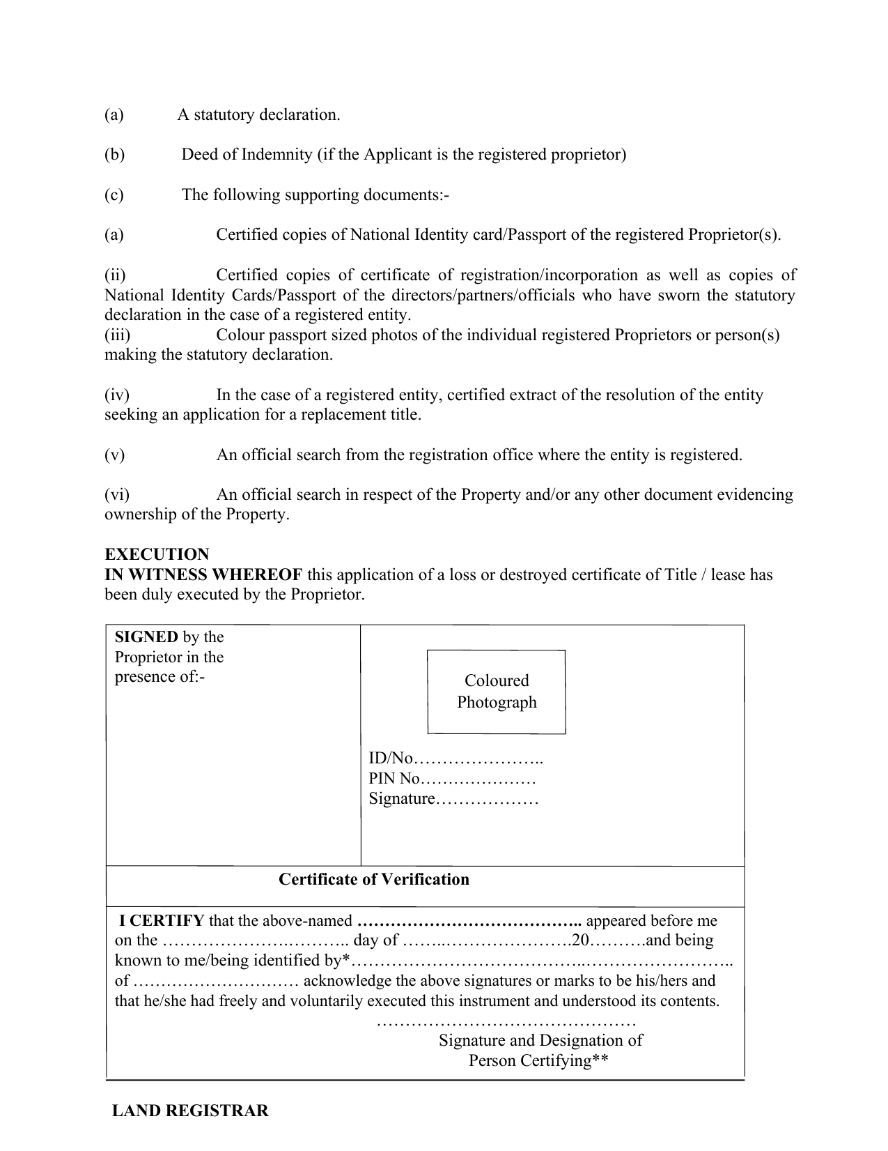 Download Application For Reconstruction Of A Land Register (form-lra-14 ...