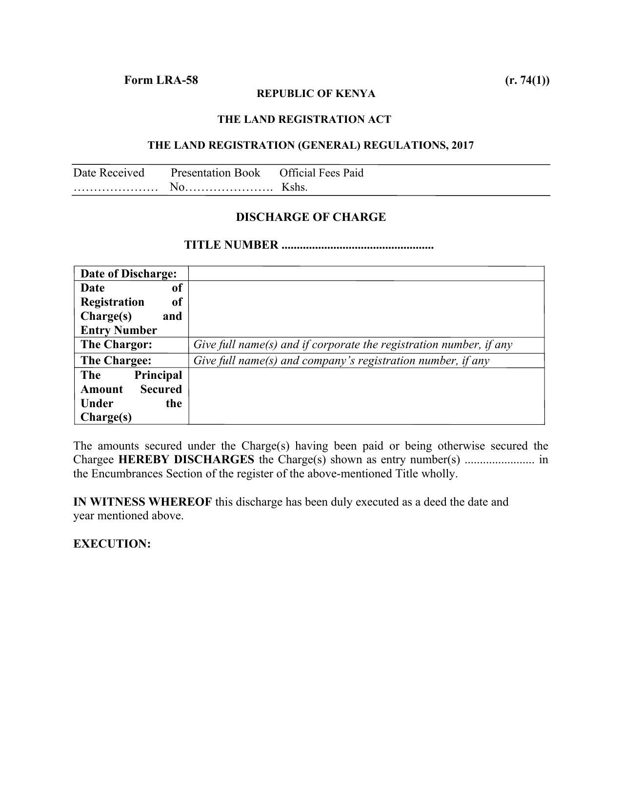 Download Discharge Of Charge (form-lra-58) - SheriaHub Documents