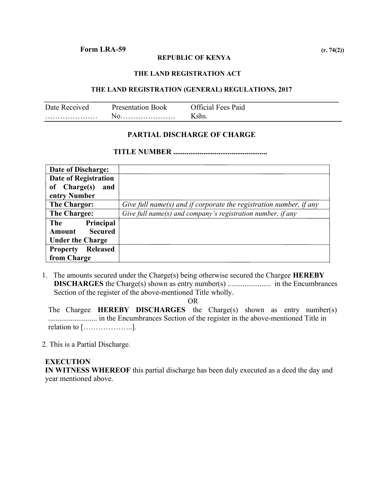 Download Partial Discharge Of Charge (form-lra-59) - SheriaHub Documents