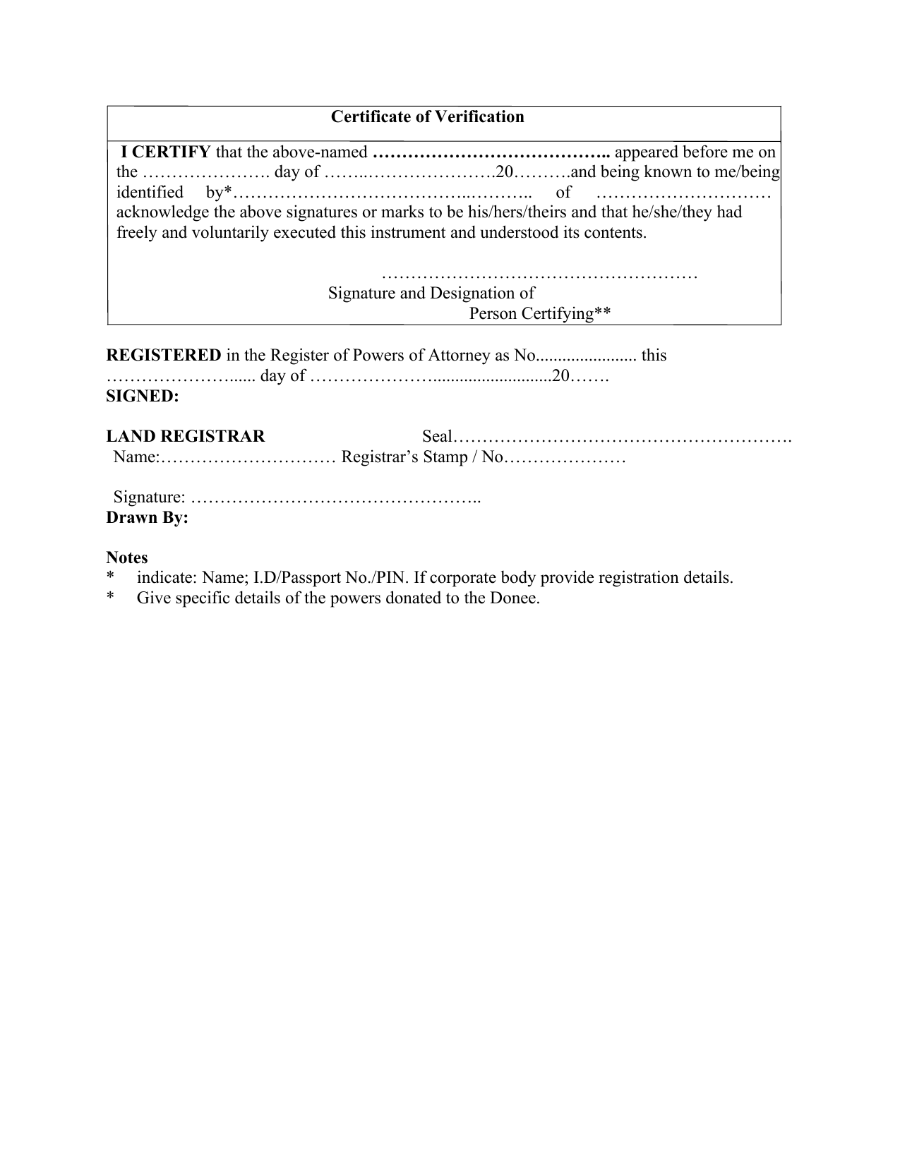 Download Specific Power Of Attorney(form-lra-6) - SheriaHub Documents