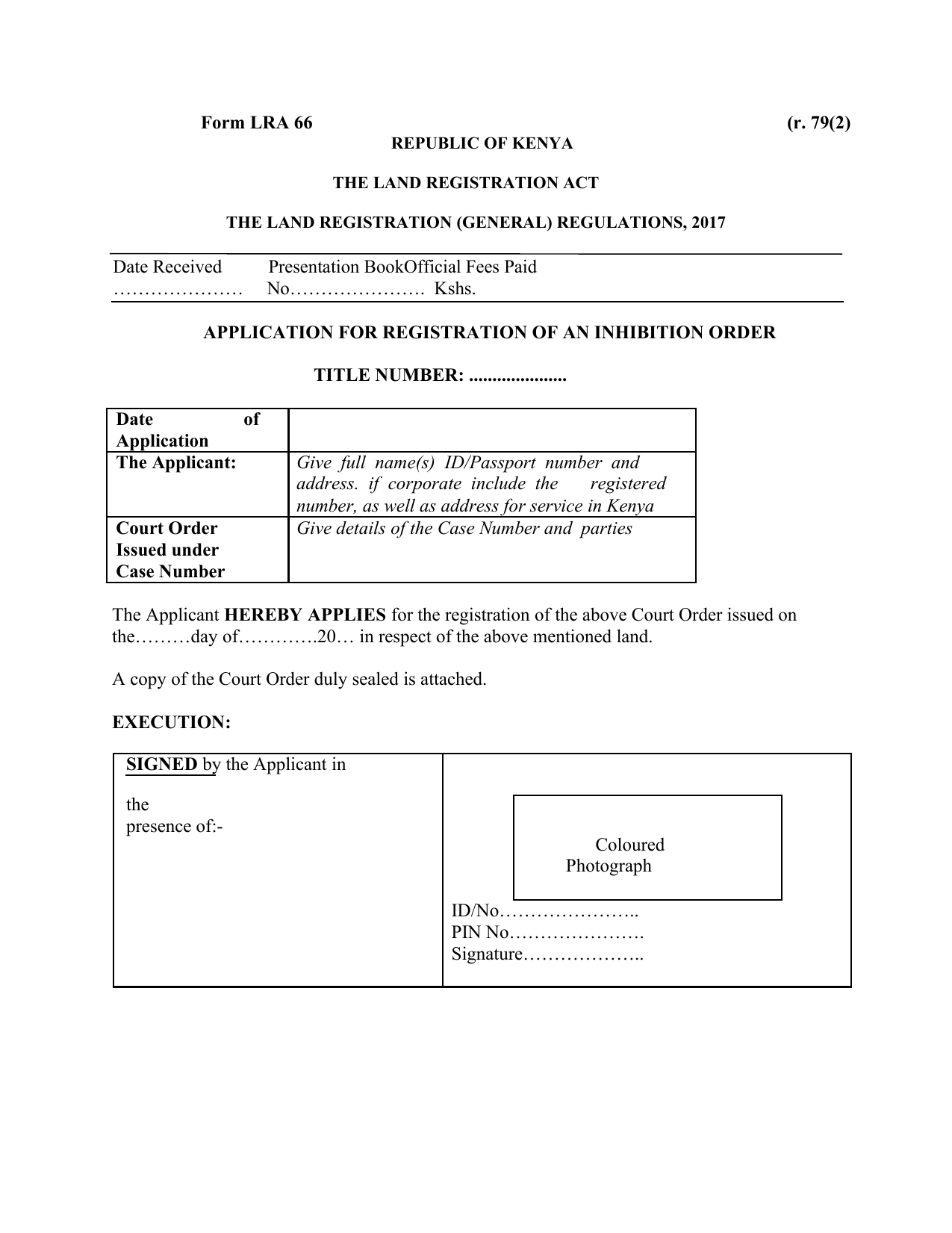 Download Application For Registration Of An Inhibition Order (form-lra ...