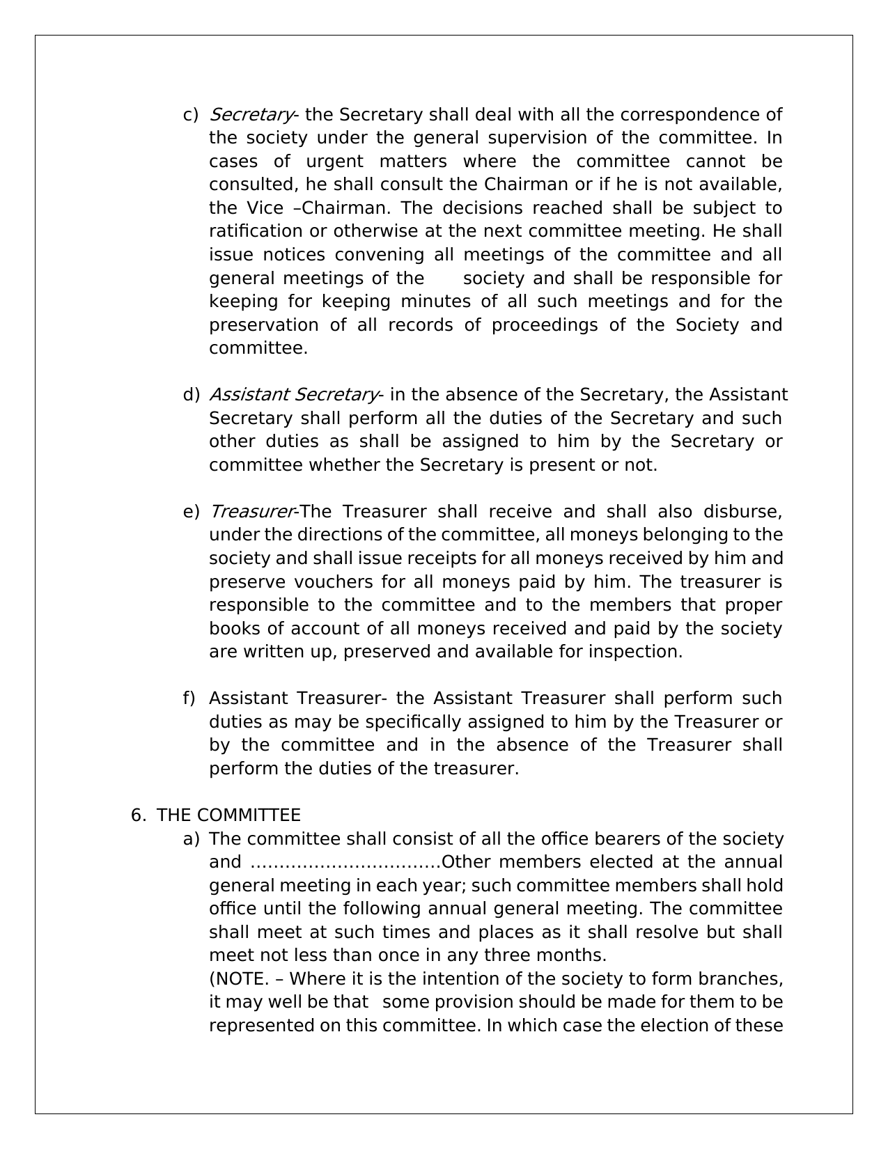 Download Specimen Constitution For A Society (constitution Template ...