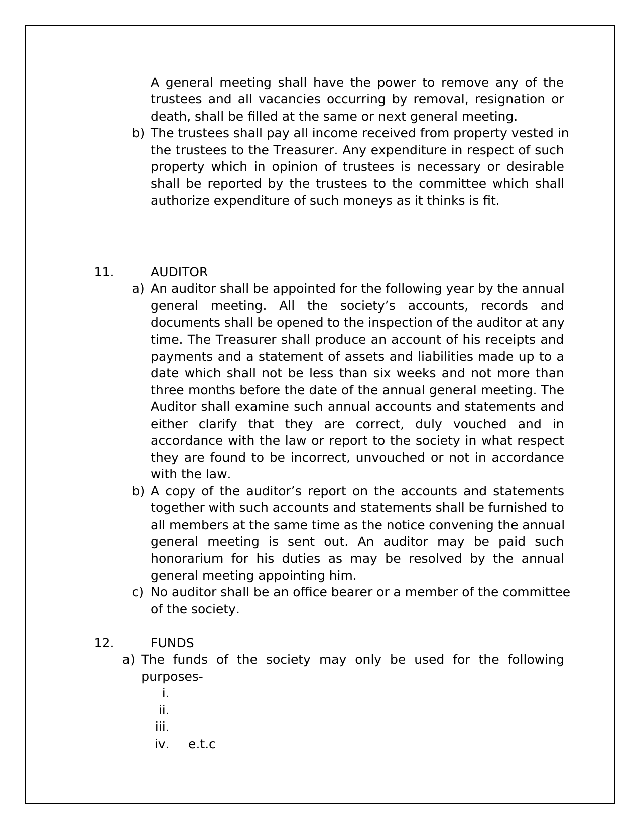 Download Specimen Constitution For A Society (constitution Template ...