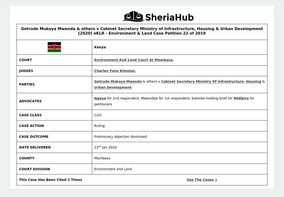 Getrude Mukoya Mwenda & Others V Cabinet Secretary Ministry Of ...