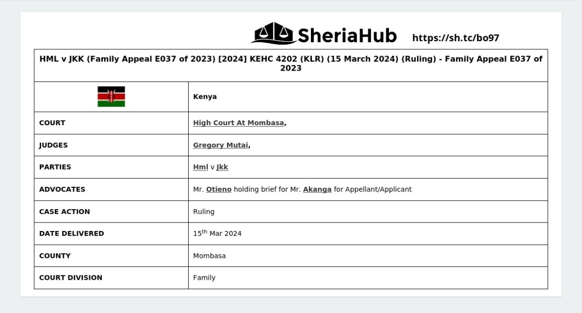 Hml V Jkk (Family Appeal E037 Of 2023) [2024] Kehc 4202 (Klr) (15 March ...