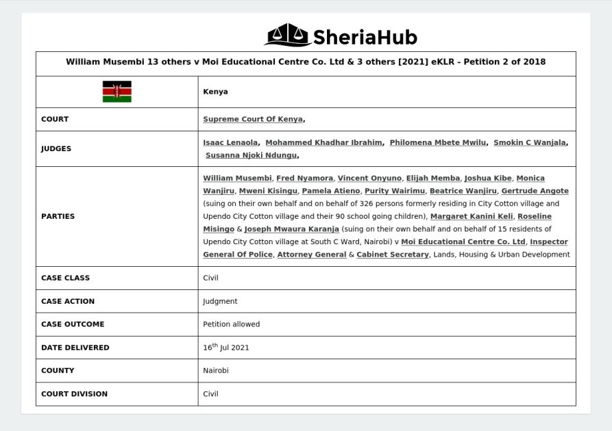 William Musembi 13 Others V Moi Educational Centre Co. Ltd & 3 Others ...